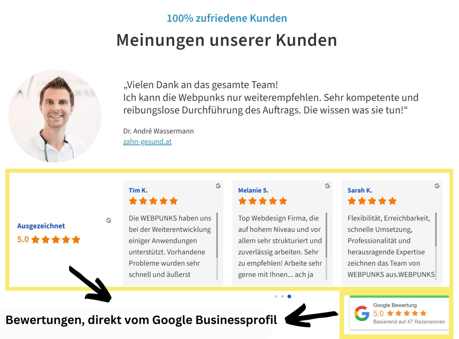 Google Bewertungen auf Website einbinden: So geht's! - Let's do SEO
